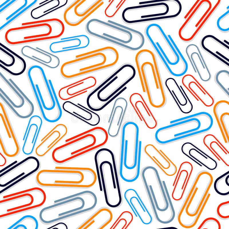 Paper Clips Seamless Vector Wallpaper, a Lot of Colorful Paperclips ...