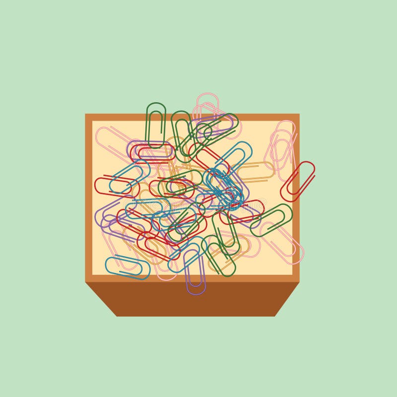 Paper Clips. Vector Illustration Decorative Design Stock Image - Image ...