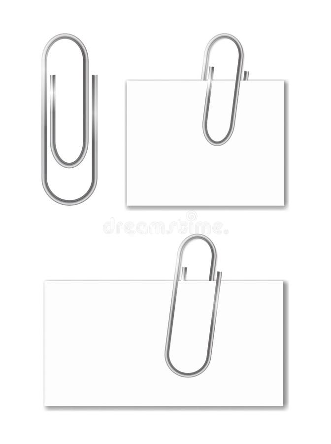 Paper clips on white stock vector. Illustration of blackboard - 33257117
