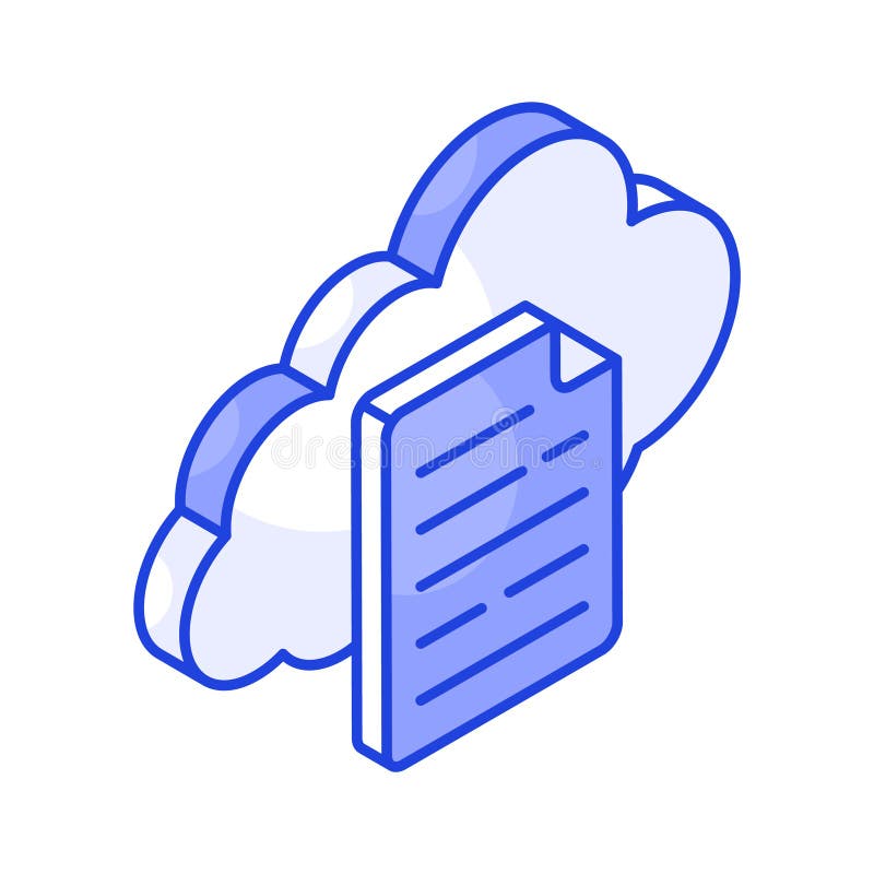 Paper With Cloud An Amazing Icon Of Cloud File Internet Data Storage