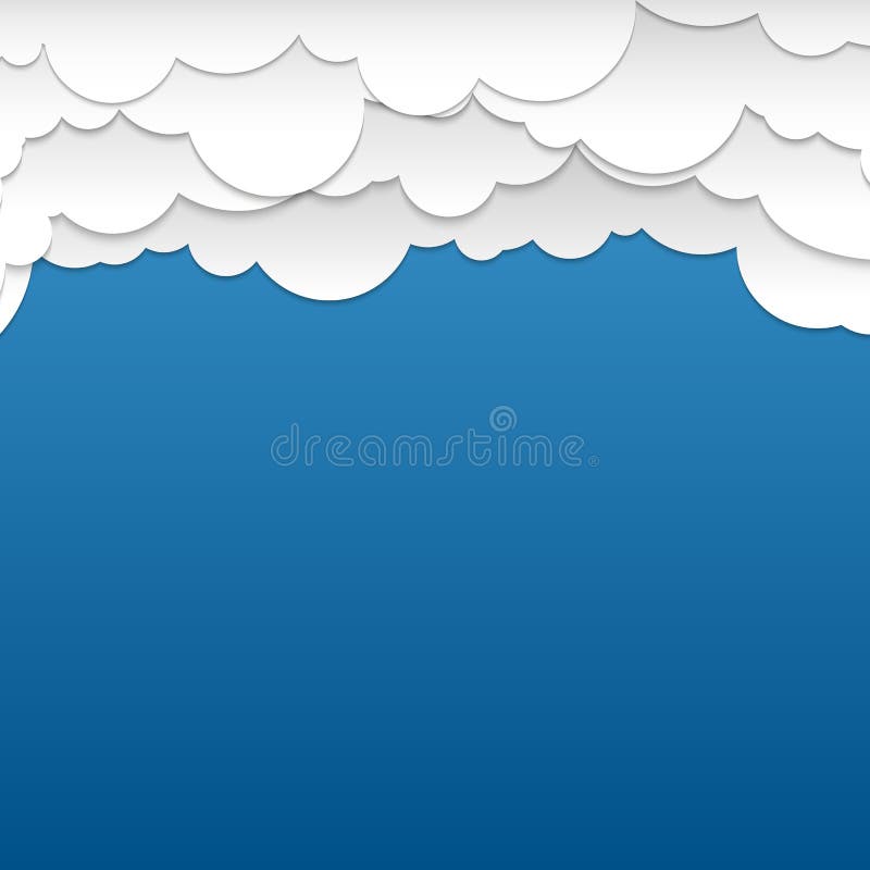 Paper cloud background stock vector. Illustration of light - 47130612