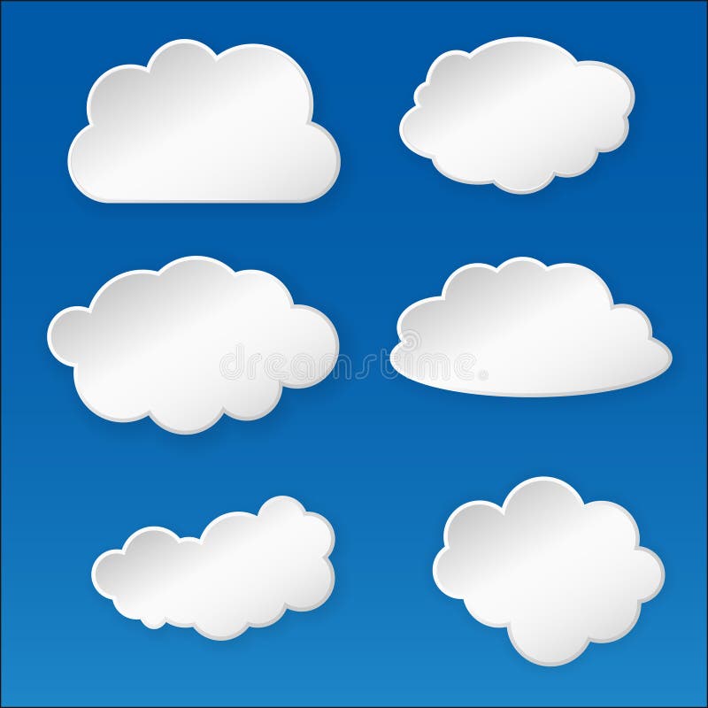 Paper cloud stock illustration. Illustration of modern - 35663290