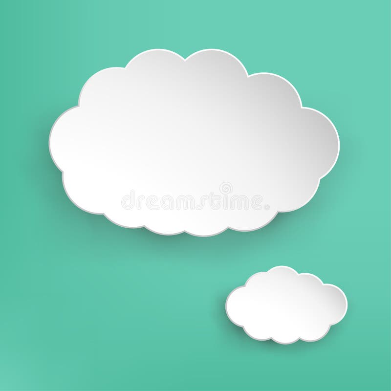 Paper cloud stock vector. Illustration of paper, note - 57724754