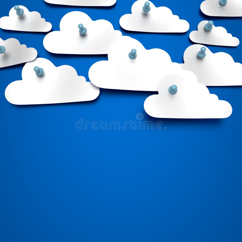 Paper cloud sky stock illustration. Illustration of paper - 38701669