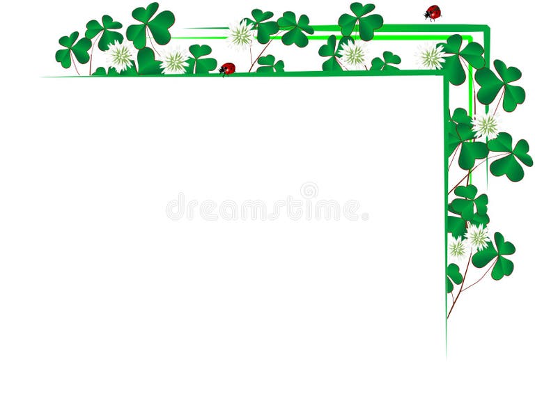 Clover Corner Border Stock Illustrations – 460 Clover Corner Border ...