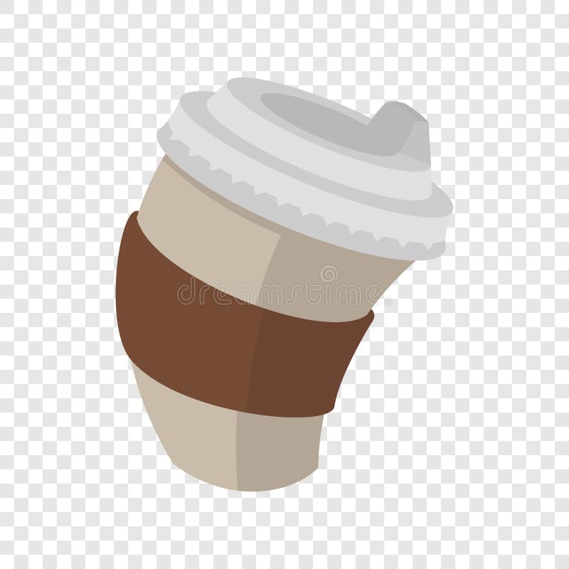 Paper Cup of Coffee Icon, Cartoon Style Stock Vector - Illustration of ...