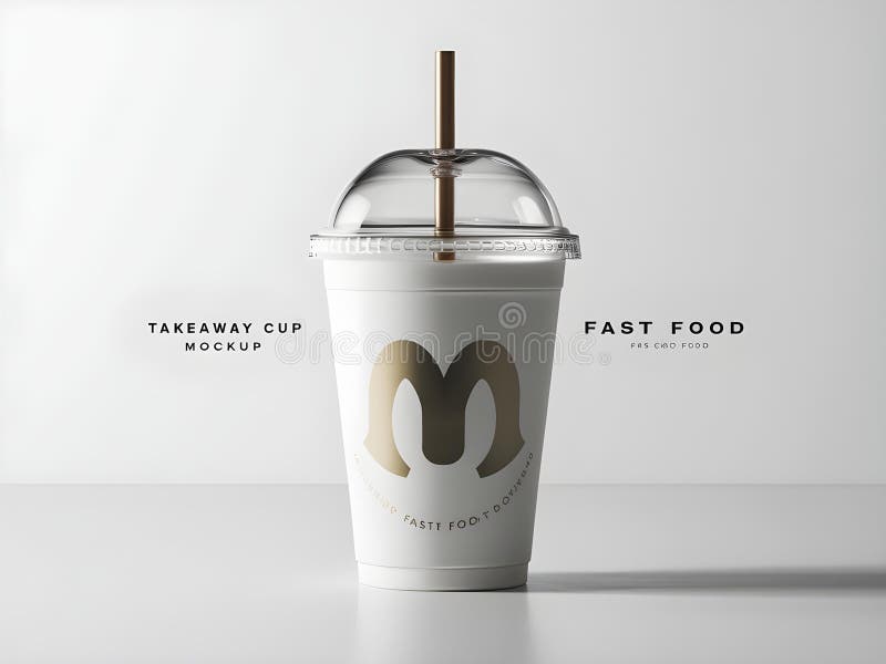 Paper Coffee Cup and Coaster with Text and Design Stock Illustration ...