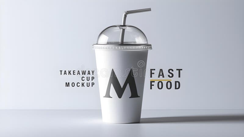 Paper Coffee Cup and Coaster with Text and Design Stock Illustration ...