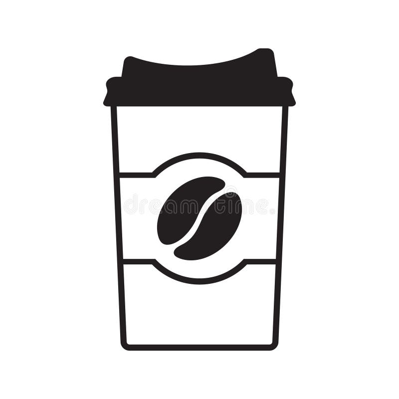 Paper coffee cup icon. stock vector. Illustration of caffeine - 373103743