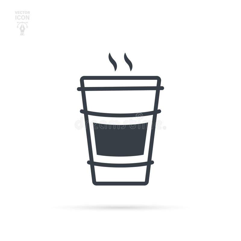 Paper Coffee Cup Icon. Coffee Cup. Isolated Vector Illustration Stock ...