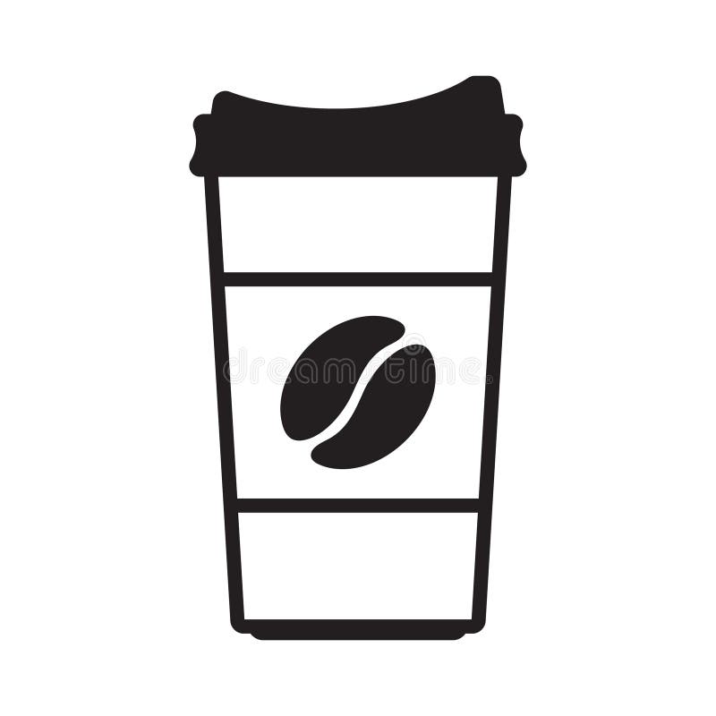 Paper coffee cup icon. stock vector. Illustration of disposable - 375352112