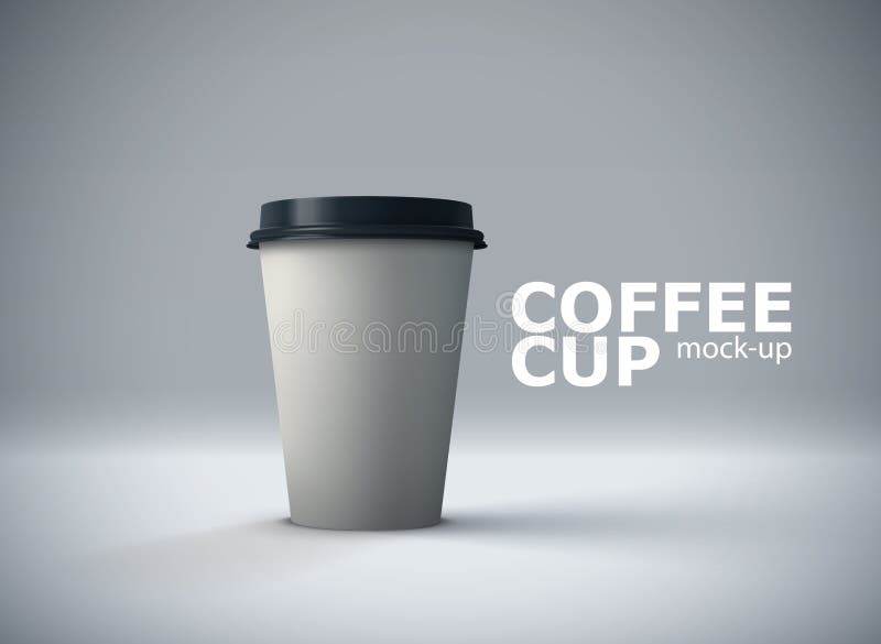 Paper coffee cup mock-up. stock vector. Illustration of espresso - 89307510