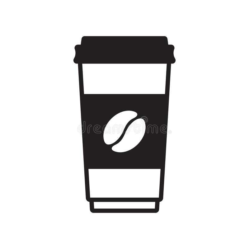 Paper coffee cup icon. stock vector. Illustration of away - 385829299
