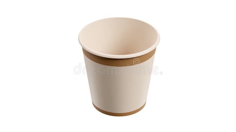 Paper Coffee Cups Mockup, Clipping Path, 3d Render Stock Illustration ...