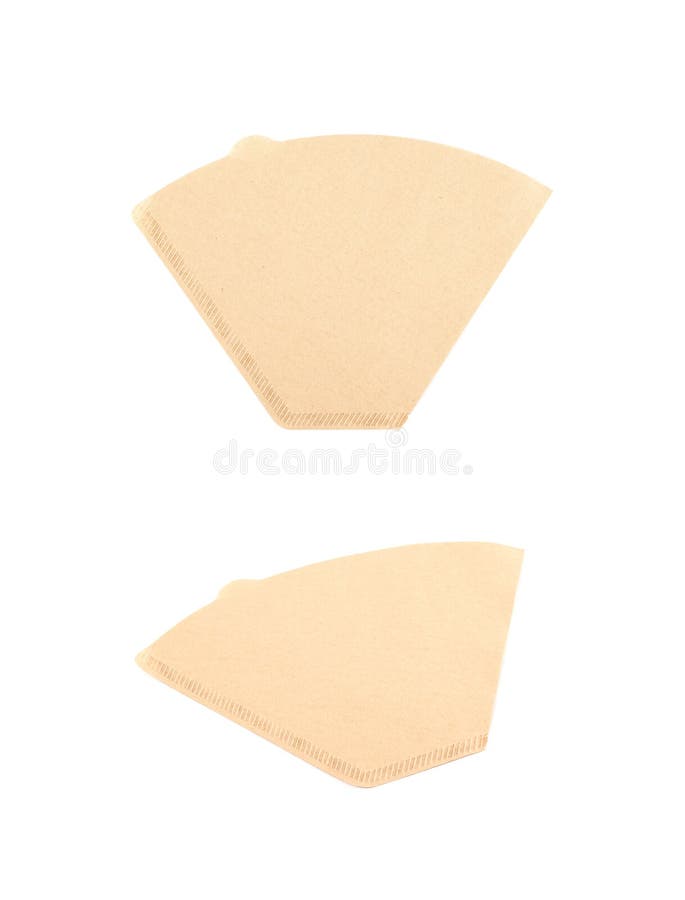 Paper Coffee Filter Isolated Stock Image - Image of shape, flat: 93096841