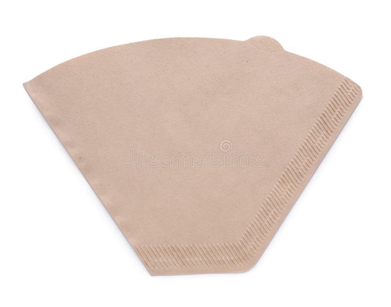 Paper Coffee Filter Isolated on White, Top View Stock Image - Image of ...