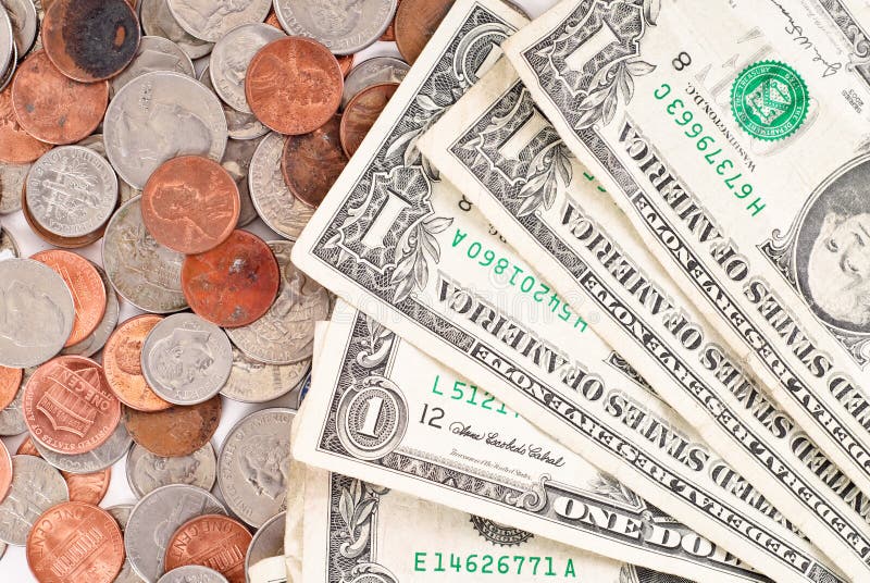 Paper and Coin Currency stock photo. Image of money, overdate - 17430904