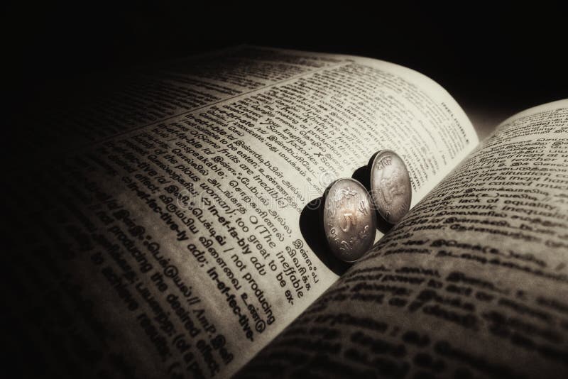 Paper and coins stock photo. Image of text, paper, black - 200936558