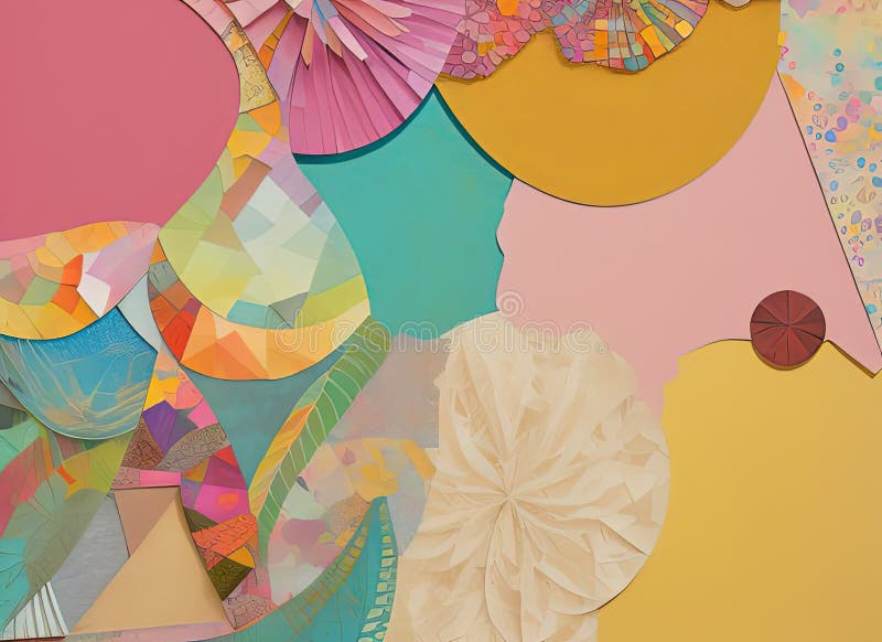 Paper collage. stock illustration. Illustration of design - 275196802