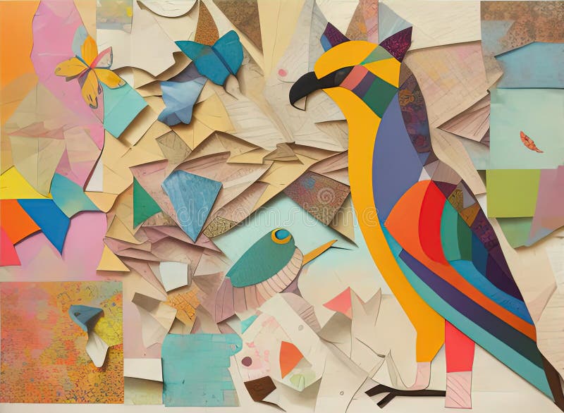 Paper collage. stock illustration. Illustration of stable - 275196870