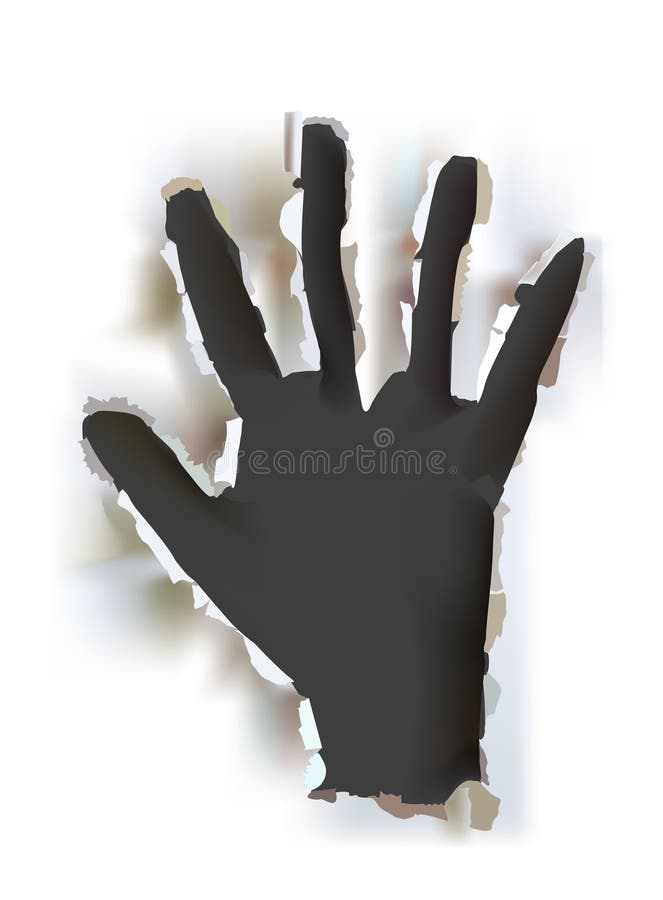 Paper collection Hand stock vector. Illustration of blank - 40122058