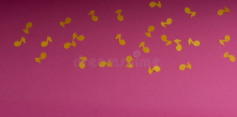 Paper Colorful Music Notes Background. View Above Stock Photo - Image ...