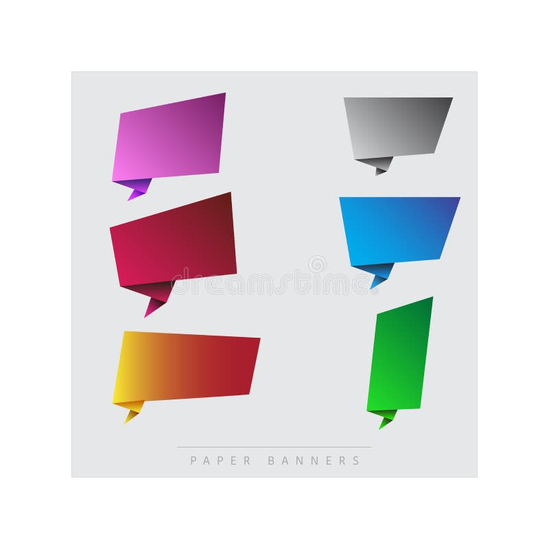 Paper, colourful banners stock vector. Illustration of colourful - 84132926