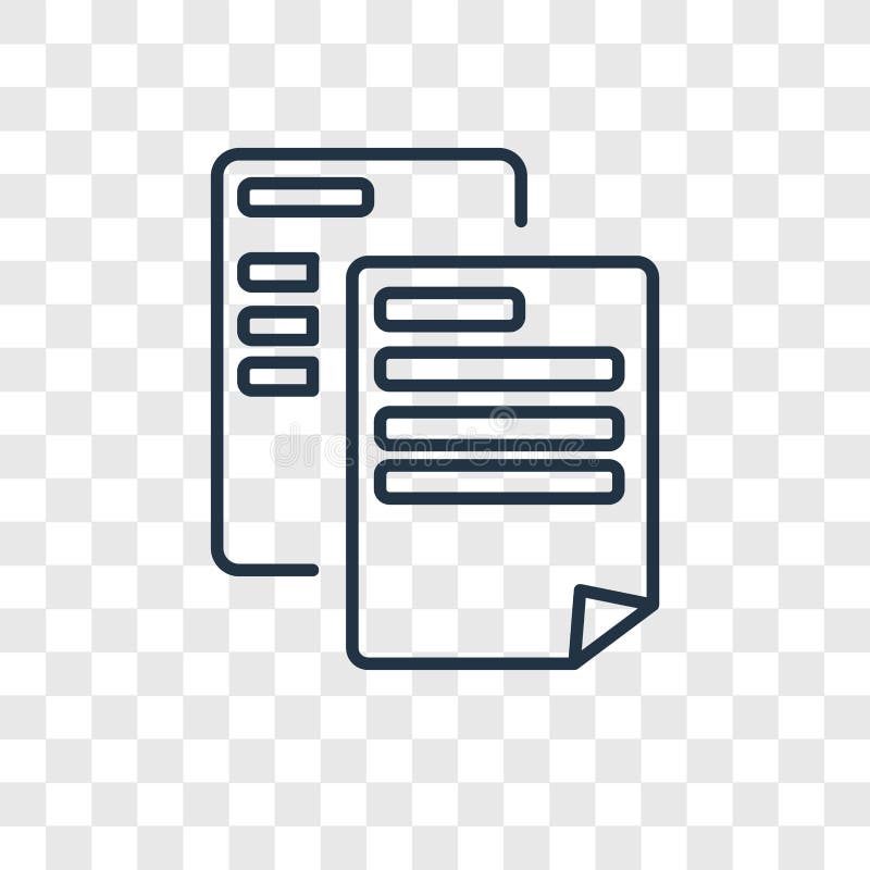 Paper Bag Concept Vector Linear Icon Isolated on Transparent Background ...