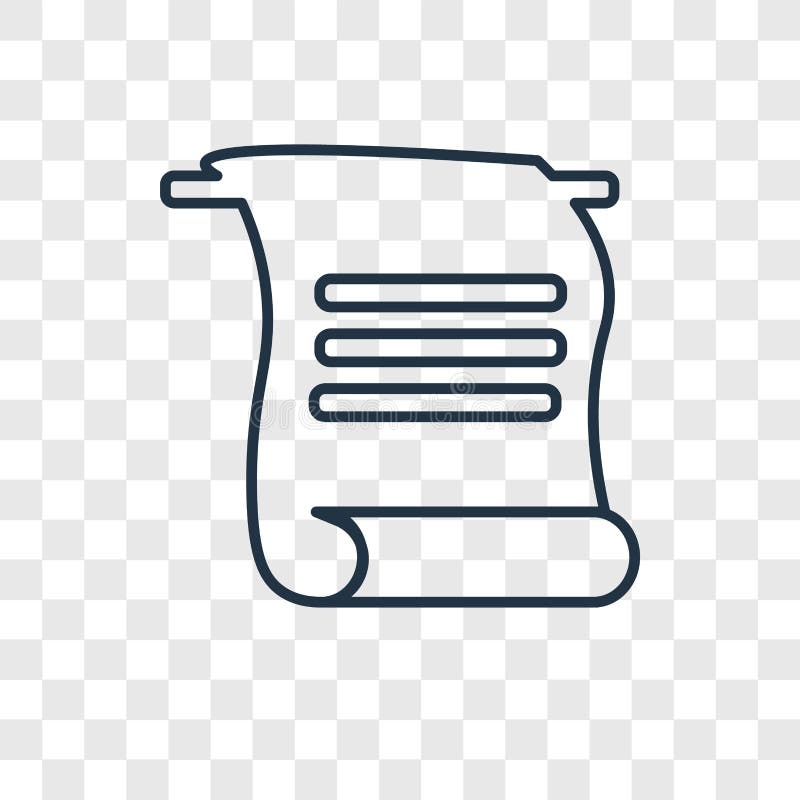 Paper Concept Vector Linear Icon Isolated on Transparent Background ...