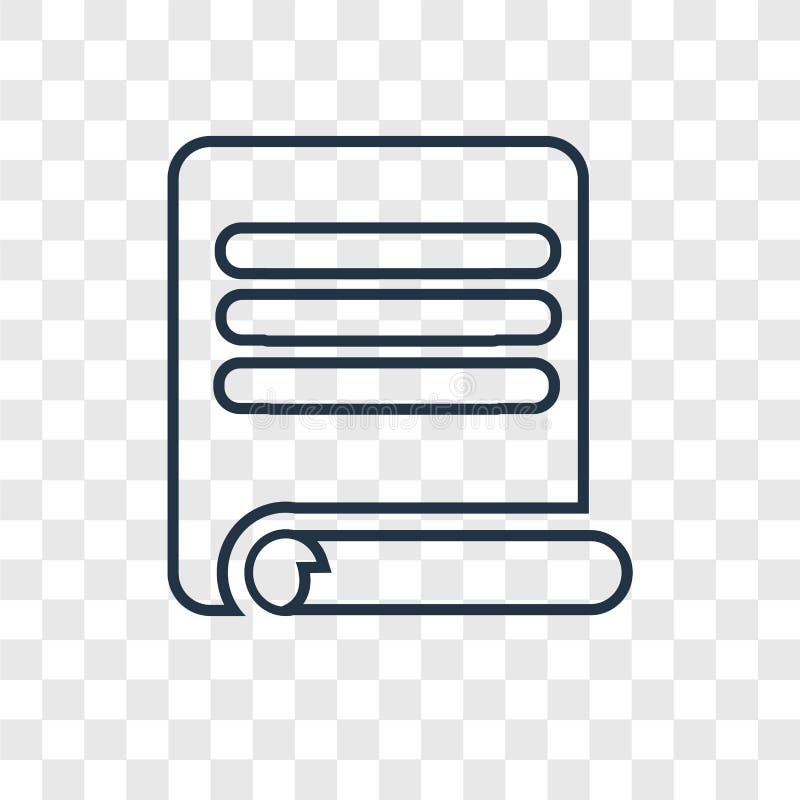 Paper Bag Concept Vector Linear Icon Isolated on Transparent Background ...