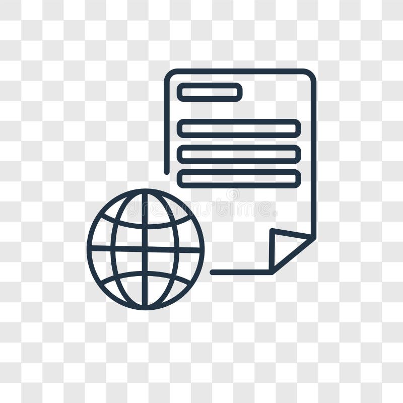 Old Paper Concept Vector Linear Icon Isolated on Transparent Background ...