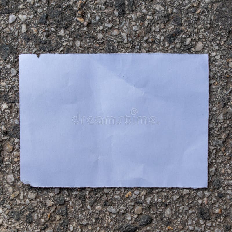 Paper on Concrete Frame As Copy Space. Flat Lay Stock Photo - Image of ...