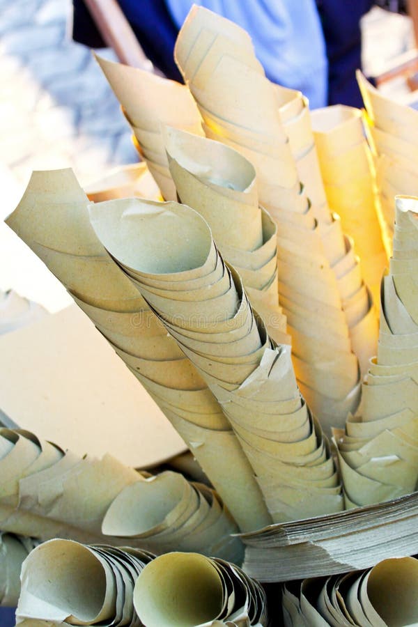 Paper cone stock image. Image of cornet, haap, wrap, wrapping - 98286143