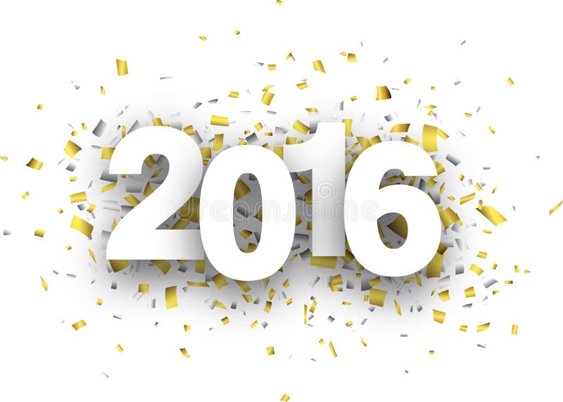 2016 paper confetti sign stock vector. Illustration of shape - 63046869