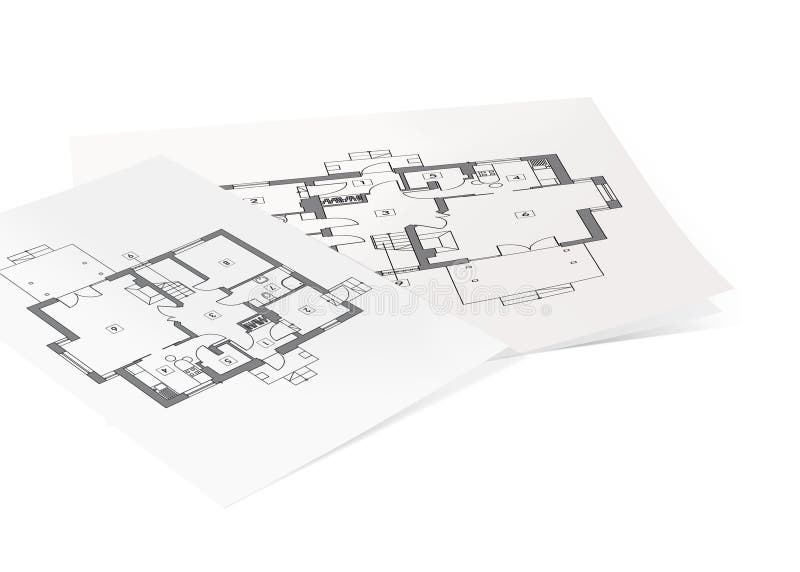 Paper from Construction Projects Stock Illustration - Illustration of ...