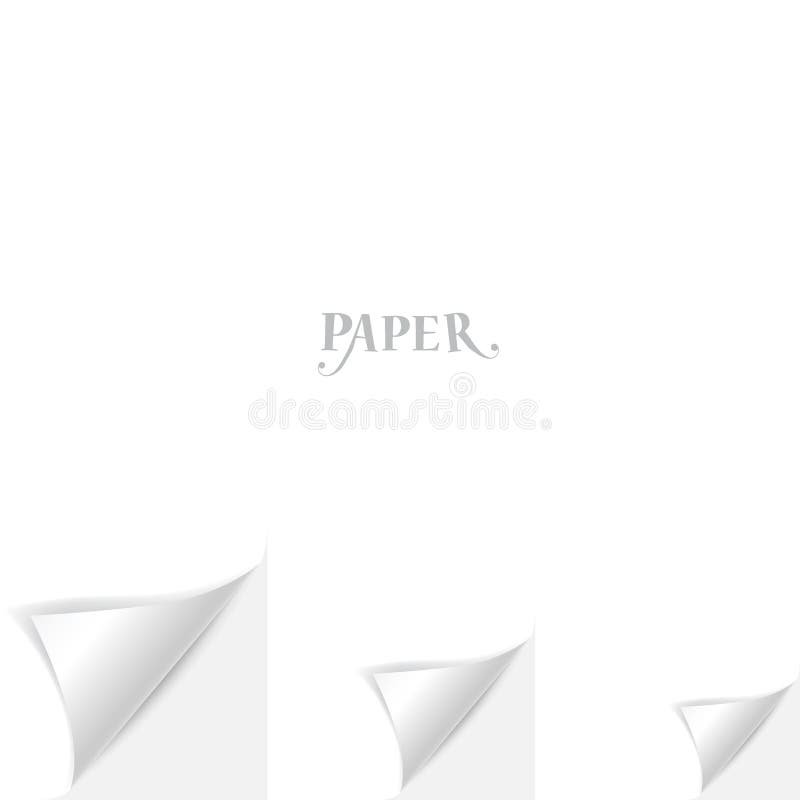 Paper Corner Folds. Vector Illustration Stock Vector - Illustration of ...