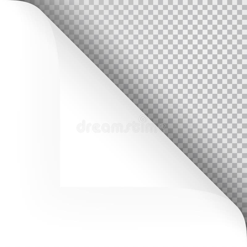 Paper Corner with Transparency Stock Vector - Illustration of fold ...