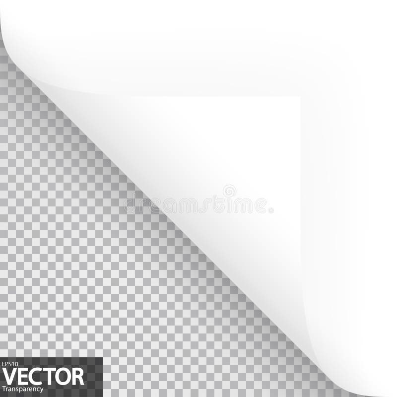 Paper Corner with Vector Transparency Stock Vector - Illustration of ...