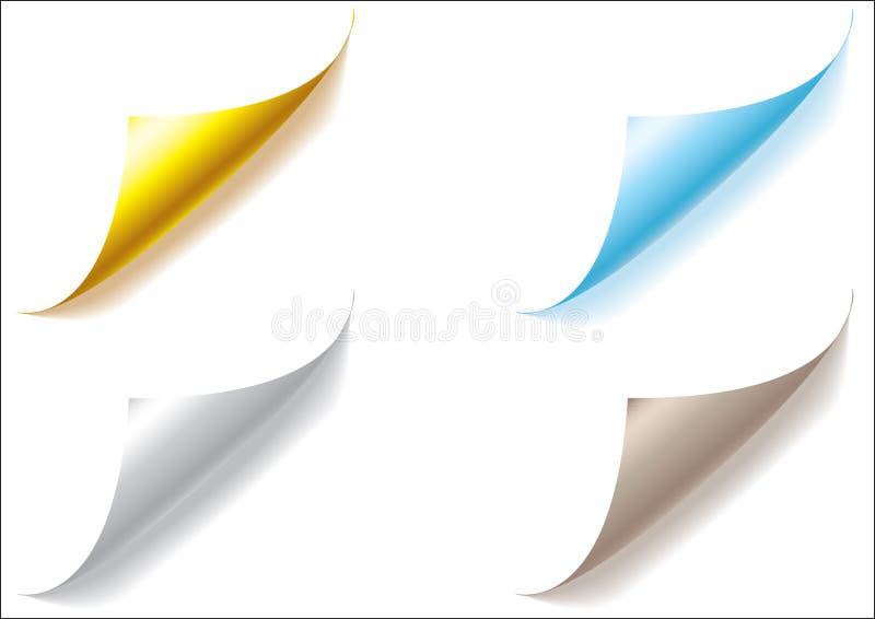 Four page corners stock vector. Illustration of blank - 10450442
