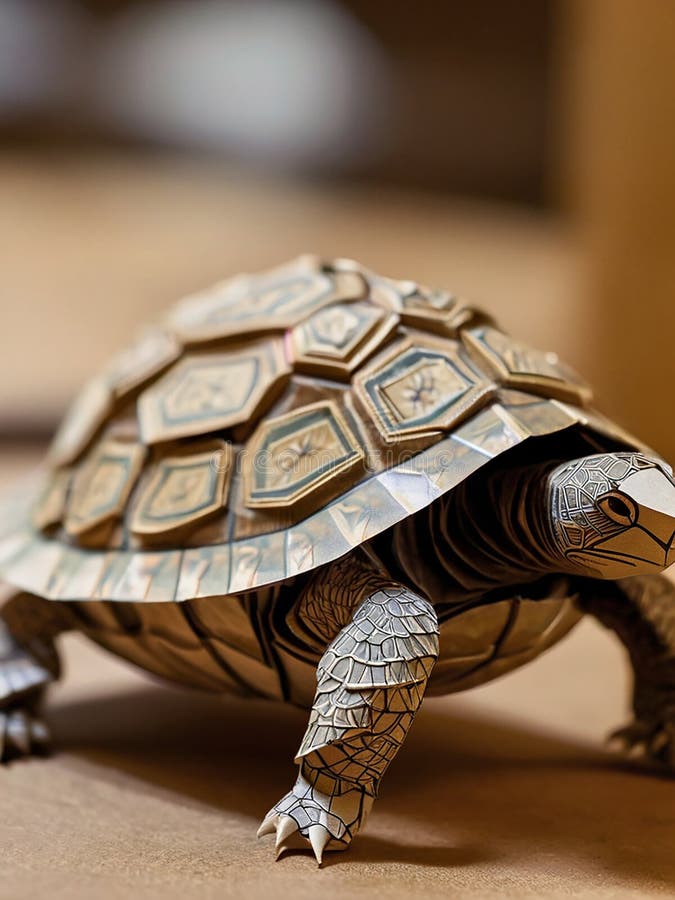 Paper Craft Art, Turtle Shape Stock Illustration - Illustration of ...