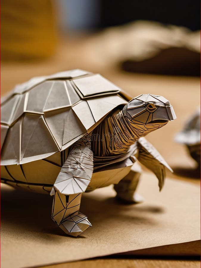 Paper Craft Art, Turtle Shape Stock Illustration - Illustration of ...