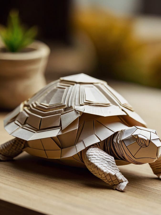 Paper Craft Art, Turtle Shape Stock Illustration - Illustration of ...