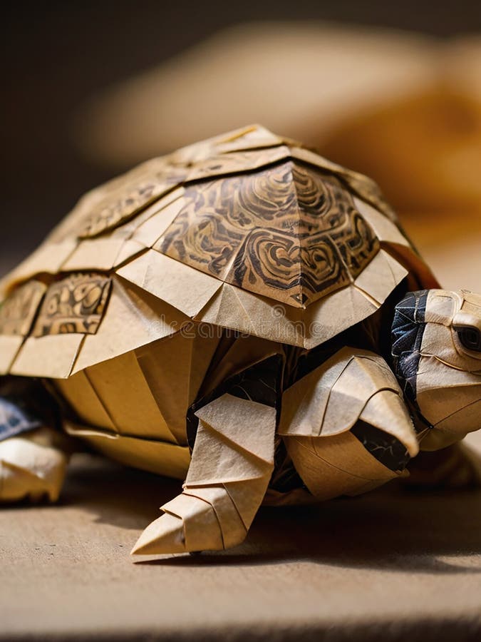 Paper Craft Art, Turtle Shape Stock Illustration - Illustration of ...