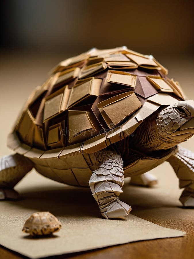 Paper Craft Art, Turtle Shape Stock Illustration - Illustration of ...