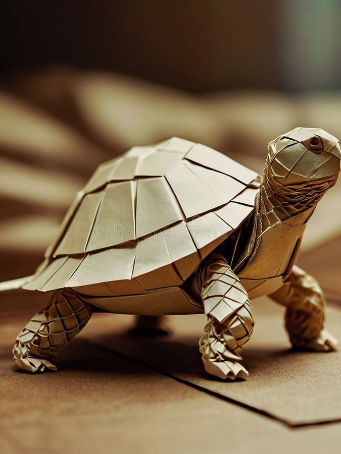 Paper Craft Art, Turtle Shape Stock Illustration - Illustration of ...