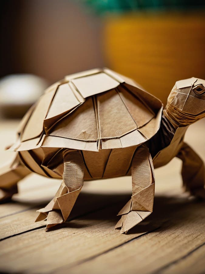 Paper Craft Art, Turtle Shape Stock Illustration - Illustration of ...