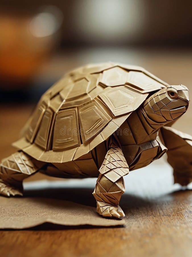 Paper Craft Art, Turtle Shape Stock Illustration - Illustration of ...