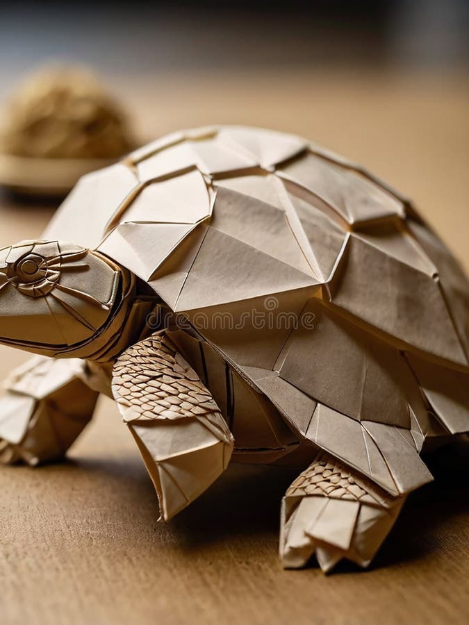 Paper Craft Art, Turtle Shape Stock Illustration - Illustration of ...
