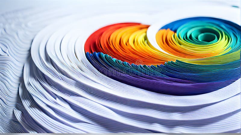 Paper Craft Wave Abstract Colorful Background Wallpaper Stock ...