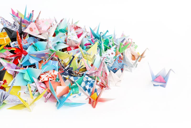 Paper cranes stock image. Image of stand, folding, oriental - 10992419
